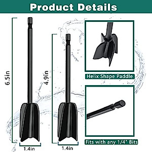 Resin Mixer Epoxy Mixer Paddles - 4 Reusable Reusable Paint and Resin Mixer Paddle to Mix Epoxy Resin, Paint, Ceramic Glaze and Reduce Bubbles - Paint Mixer for Drill