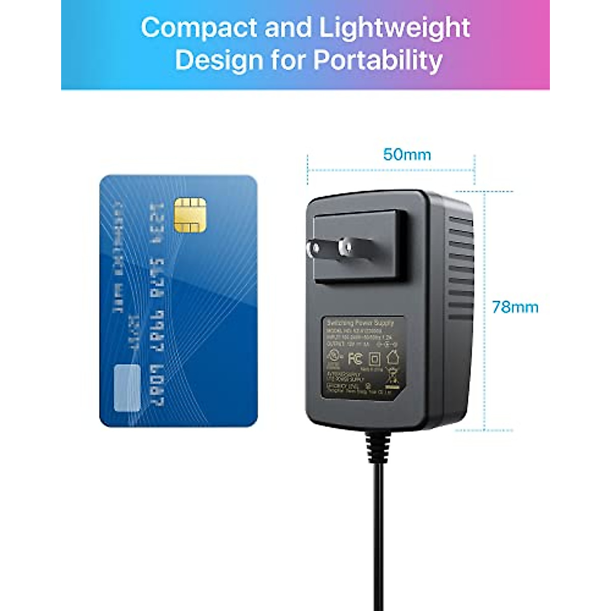ZOSI DC 12V 2A 2000MA US CCTV Power Supply Adapter for Home Security Camera Surveillance System