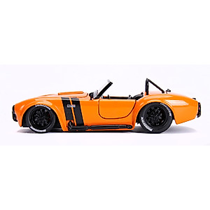 Jada 1965 Shelby Cobra 427 S/C Orange with Black Stripes Bigtime Muscle 1/24 Die-cast Model Car 30531, Yellow