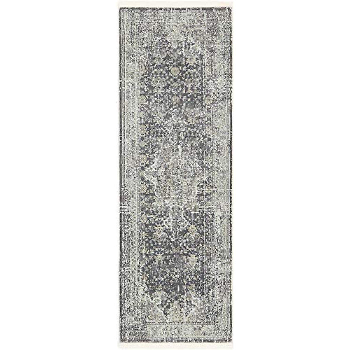 Unique Loom Baracoa Collection Area Rug - La Cabana (2' 2" x 6' 1" Runner, Fume Gray/ Brown)