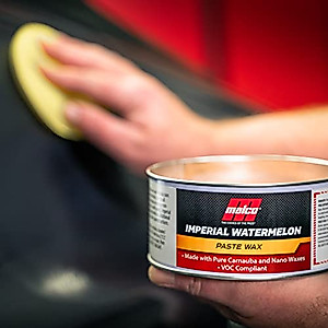 Malco VOC Compliant Imperial Paste Wax, Watermelon Scent – Creates High Gloss Finish/Provides Durable Protection/Premium Wax for Use on Fiberglass, Gel Coat and Painted Finishes / 14 Oz. (125214)
