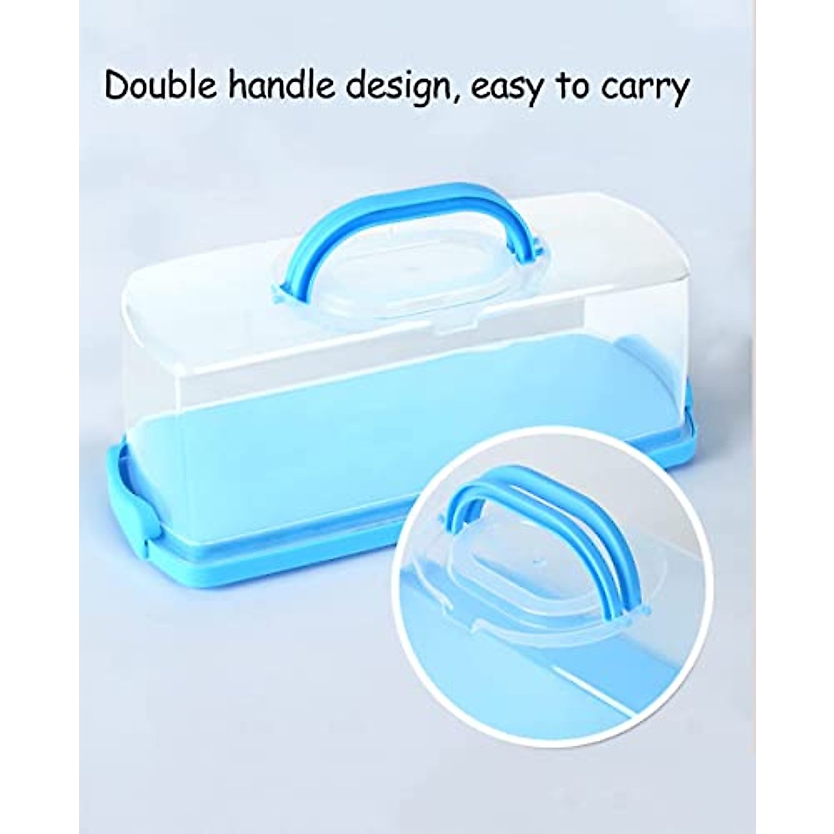 Cezoyx 4 Piece Portable Bread Box with Handle, Rectangular Loaf Cake Containers with Lid, 4 Colors Bread Keeper for Carrying and Storing Banana Bread, Pumpkin Bread and Quick Bread