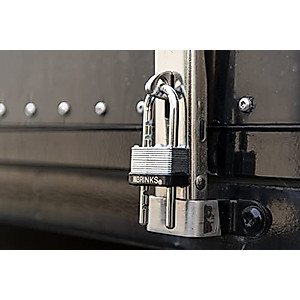 BRINKS 172-40061 Laminated Steel Padlock with Adjustable Shackle, 40mm