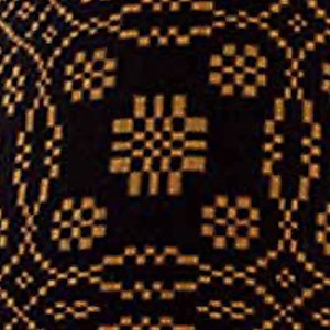 Home Collections by Raghu Lover's Knot Jacquard Black and Mustard 50" x 60" Afghan