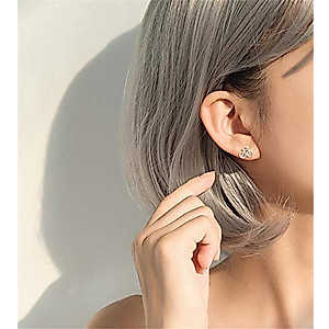 Small Bicycle Studs Earrings for Women Girls 925 Sterling Silver Cartilage Tragus Cute Bike Tiny Unique Safety Pin Earrings Hypoallergenic Post Fashion Personalized Unisex Jewerly Gift for Best Friend