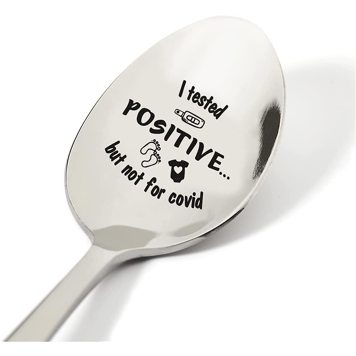 I tested positive but not for covid Pregnancy Announcement Spoon Cute Ways to Announce Baby Bump Surprise Reveal for Soon to be Grandparents Daddy Mommys