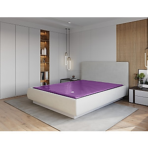The Bedroom Store Blue Magic - Waveless 99%, Hardside Water Bed Mattress, Contains Fiber Reducing Layers, Bladder Corners are Reinforced, 18ml Smooth Vinyl (California King)