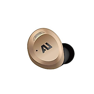 ausounds AU-Stream Hybrid Bluetooth True Wireless Hybrid Active Noise Cancelling Earbuds with Touch Controls, Wireless Charging Case, and Premium Dynamic Drivers, Gold