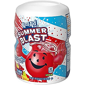 Kool-Aid Summer Blast Tropical Punch Flavored Powdered Drink Mix (19 oz Canister)