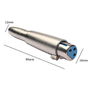 YEGAFE XLR Female to 1/4" Female Adapter, 6.35mm to 3 Pin XLR Socket Audio Connector Female,XLR to Quarter inch Female TRS/TS Converter Mic DJ Adapter (4 Pack)