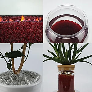 TWINKLING High Luster Round Fire Glass Stones,Glass Marbles,Glass Pebbles,Glass Beads Gems for Fire Pit Vase Fillers Crafts Aquarium Garden Decoration,3-6mm,1-Pound Jar (Black)