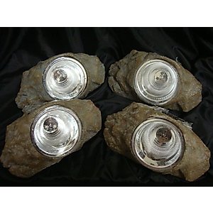 Solar Rock Light 3 Led Spotlight for Home and Garden Set of 4