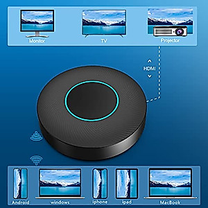 Topbuy Wireless HDMI Display Dongle Adapter, TV Adapter Used for Streaming Video/Audio from Laptop, PC, Smartphone to HDTV/Projector, No Setup,No Need APP, Support Android, iOS, Windows and MacOS