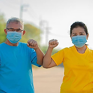 Medicom Expressions Disposable Face Masks - Box of 50 ASTM Level 3 Surgical Masks - 3 Layer Medical Masks Made in Canada - Blue Adult Masks