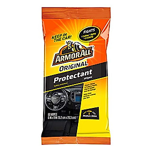 Car Protectant Wipes by Armor All, Interior Car Wipes with UV Protection Against Cracking and Fading, 60 Count