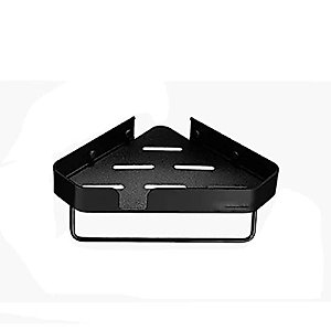 MBBJM Bathroom Shelf Organizer Shower Black Corner Shelves Wall Mounted Aluminum Toilet Shampoo Holder No Drill