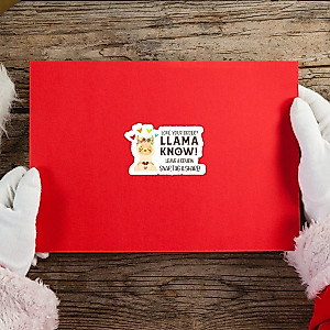 Muminglong 1.5 Inch Love Your Order Llama Know Sticker,Thank You Sticker, Small Business, Handmade Sticker,Packaging Sticker, 500 PCS