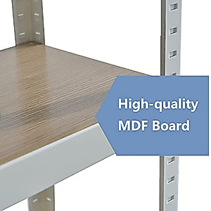 Storage Shelves - 4 Tier Adjustable Garage Storage Shelving, Heavy Duty Metal Storage Utility Rack Shelf Unit for Warehouse Pantry Closet Kitchen, 23.6" x 15.7" x 47.2", White