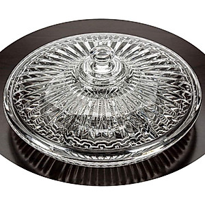 Modern Fruit basket with lid, Decoration Crystal glass Household dried fruit tray, Snack Salad tray, Candy box, Dried fruit Plate Display Stand -32 * 14 * 4cm