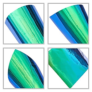 AuMoHall Holographic Laser Green to Blue Chrome Car Vinyl Wrap Glossy Chameleon Vehicle Vinyl Film Car Motorcycle Color Changing Film, 7.87'' x 11.81''