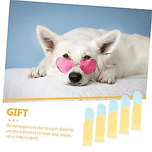 NOLITOY 50 Pcs Pet Toothbrush Gloves Cat Toothbrush Finger Silicone Pet Toothbrush Soft Bristles Toothbrush Pet Supplies Small Dog Toothbrush Dog Chew Toy Products Polyester Puppy