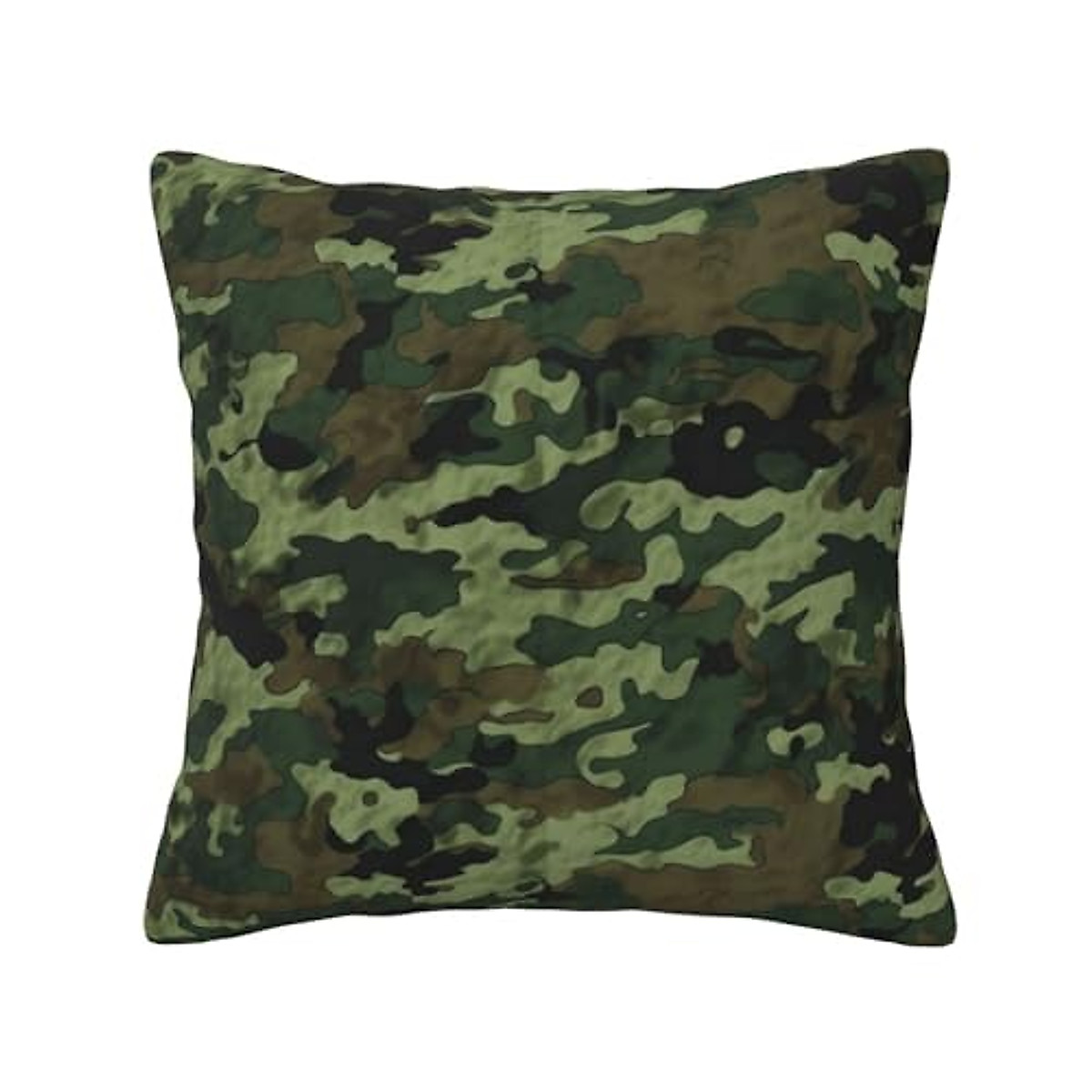 AdaNti Green Military Camo Print Throw Pillow Cover Square Soft Cushion Cover Throw Pillow Case for Home Decor Living Room Bed Couch Car 16"x16"