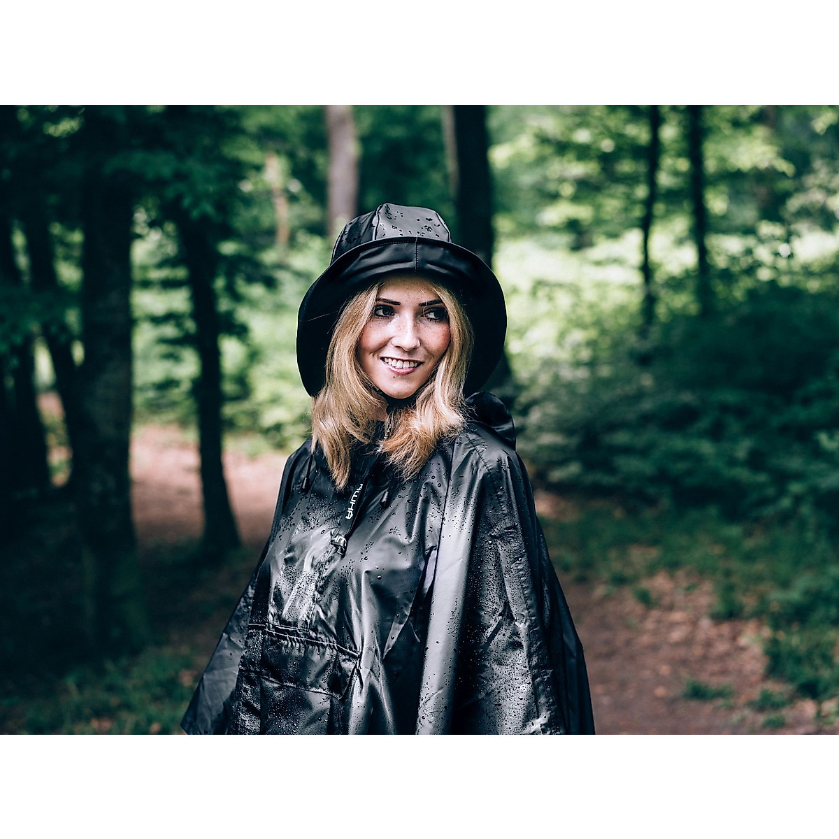 AWHA Souwester, Rain Hat Black/Unisex - Waterproof Cap with Wide Brim and Earflaps