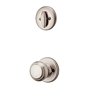Kwikset 604CV 15 96040-123 Cove Single Cylinder Interior Pack Knob, Satin Nickel