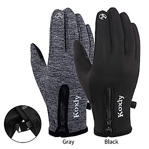 Koxly Winter Gloves Touch Screen Fingers Warm Gloves Insulated Anti-Slip Windproof Waterproof Cycling Riding Running Work for Men Women Mens Womens