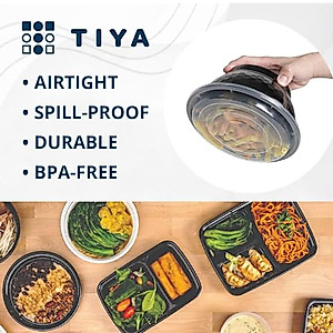 BUHAYA 25 Meal Prep Containers 36oz | Noodle Bowl, Food Storage, Stackable, Reusable Food Storage Containers with Lids | Microwave, Dishwasher, Freezer Safe | Catering, Takeout Food Containers