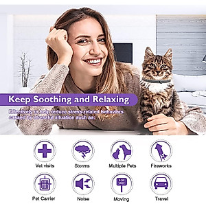 4 Pack Calming Collar for Cats and Kittens,Cat Pheromone Collars for Anxiety Efficient Relieve, Feline Calm Pheromones Collars Cats Stress Relief,Calming Collar for Peeing,Meowing,Fighting,Scratching