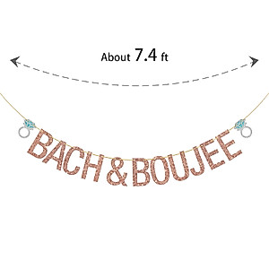 Dalaber Bach & Boujee Banner, Bridal Shower, Bachelorette Party Decorations Supplies, Rose Gold