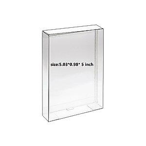 WICAREYO 10pcs Carts Clear CIB Case Sleeve Box compatible for Gameboy Color Advance GBA GBC NGPC Cartridge Protector