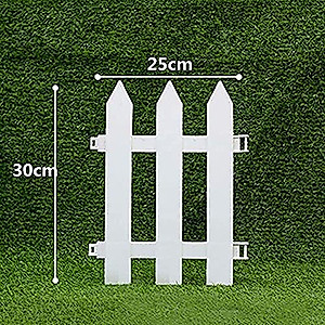 4Pcs Christmas Tree Fences White Plastic Picket Fence Wedding Party Decoration Miniature Home Garden Border Grass Lawn Edge Fence(4Pcs-Length 100CM)