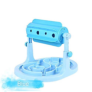 FUUIE Bowls for Food and Water SUPREPET Interactive Pet Dog Cat Food Bowl Puppy Feeder Puzzle Toy Slow Feeder for Dog Kitten Cat IQ Training Automatic Feeders (Color : Blue)