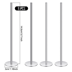 Cake Heating Rod 5.71 Inch Sliver Baking Nails for Baking Stainless Steel Heating Core for Cakes Baking Stick Supplies (8 Pcs)