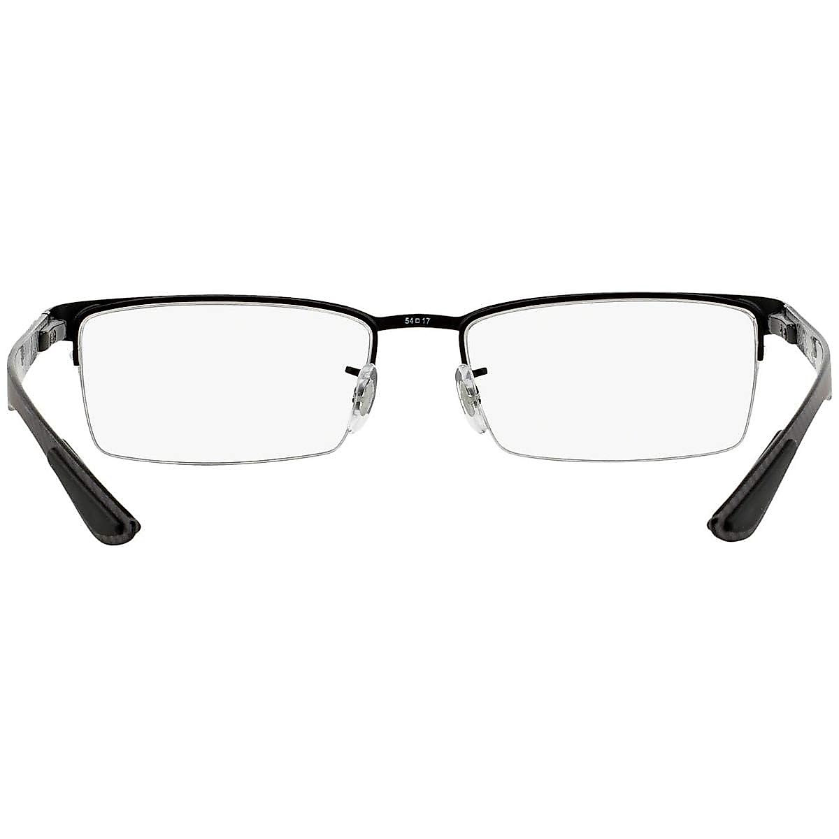 Ray-Ban RX8412 Rectangular Prescription Eyeglass Frames, Matte Black/Demo Lens, 52 mm