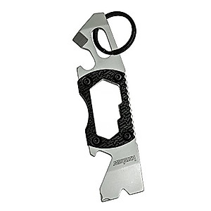 Kershaw PT-2 Compact Keychain Pry Tool (8810X); Features Bottle Opener, Two Screwdriver Tips, Pry Bar, Wire Scraper, Three Hex Drives; Made of 8Cr13MoV Stainless Steel; 0.8 OZ, 3.75 in Length, Small