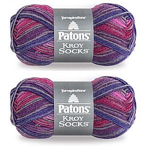 Patons Kroy Socks Yarn, 2-Pack, Purple Haze
