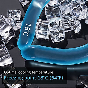 Jelly farm Neck Cooling Tube, Neck Cooler for Summer Outdoor Sports, Reusable Neck Cooling Wrap, Neck Wearable Gel Ice Pack (Round),Blue