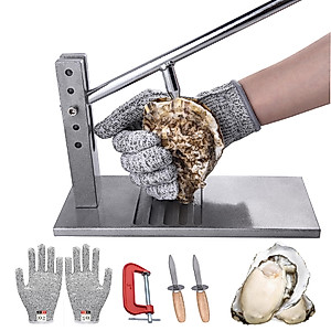 HILAZA Oyster Shucker Machine, Oyster Clam Shucking Tool Set Comercial Oyster Opener Kit