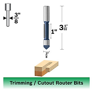 Bosch 85428M 3/8 In. x 1 In. Carbide Tipped 2-Flute Pilot Panel Bit