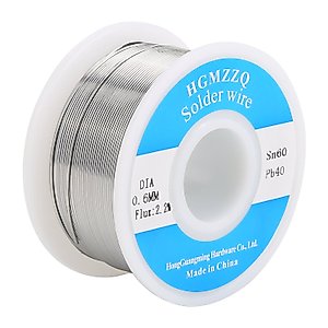 HGMZZQ 60/40 Tin Lead Solder Wire with Rosin for Electrical Soldering 0.023 inch-0.22lbs(0.6mm-100g)