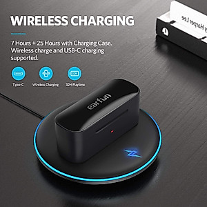 EarFun Wireless Earbuds Active Noise Cancelling Free Pro Bluetooth 5.2 Earbuds, in-Ear Headphones with 4 Mics, Clear Sound Deep Bass Earphones, Lightweight Fit, Low Latency, IPX5 Waterproof, 32Hrs