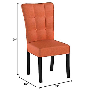 Sole Designs La Mode Collection Fanback Dining Chair, Pumpkin