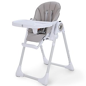 4 in 1 Baby High Chair, Foldable Booster Seats, Adjustable Height, Reclining Backrest and Footrest, Double Removable Tray, Highchair for Toddler and Infant