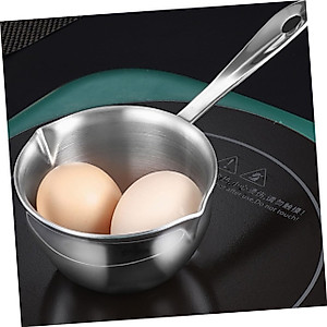 RORPOIR Stainless Steel Boiler Pot for Melting Butter Chocolate and Cheese Versatile Kitchen Oil Heating Bowl with Strainer and Frying Basket for Efficient Cooking and Oil Filtering