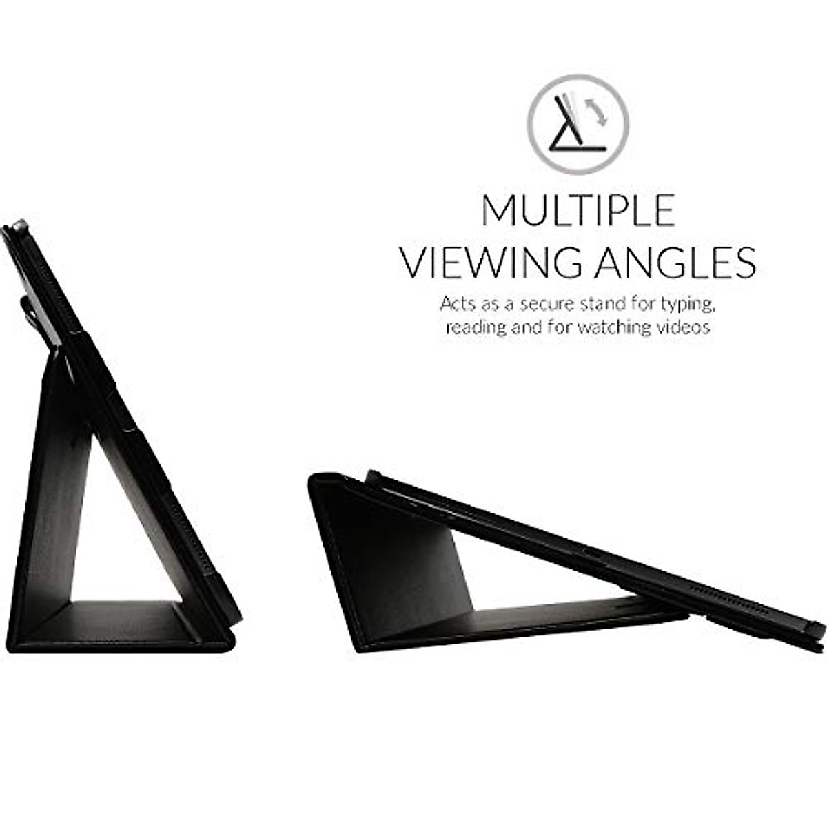 Snugg iPad Pro 11" Leather Case with Stand, Magnetic Closure, Protected Corners and Auto Sleep/Wake Function - Blackest Black