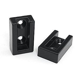 ITROLLE 4PCS Aluminum Alloy Closet Rod End Support Pole Sockets Flange Rod Holder Wardrobe Bracket Heavy Duty Closet Pole Sockets Flange Rod Holder, Black