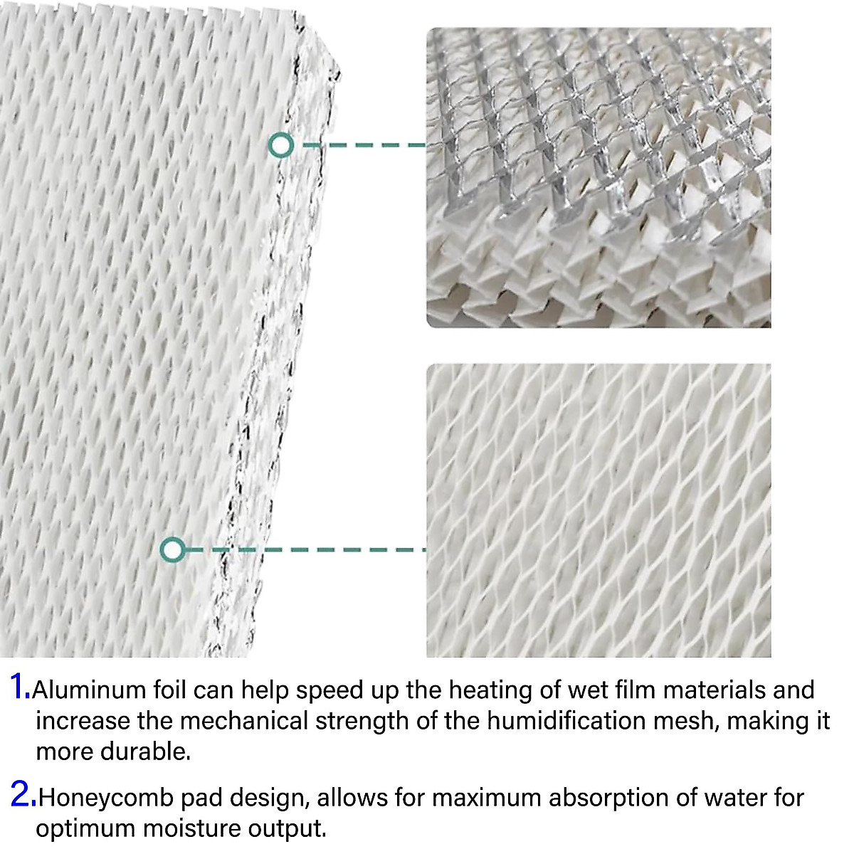 Replacement HC26P Humidifier Wick Filters Compatible with Honeywell HE260 HE265 HE360 HE365 HC26E1004 HC26E1002-U HC26A1008 Humidifiers 350 360 560 568 600 700 760 769, 2 Pack